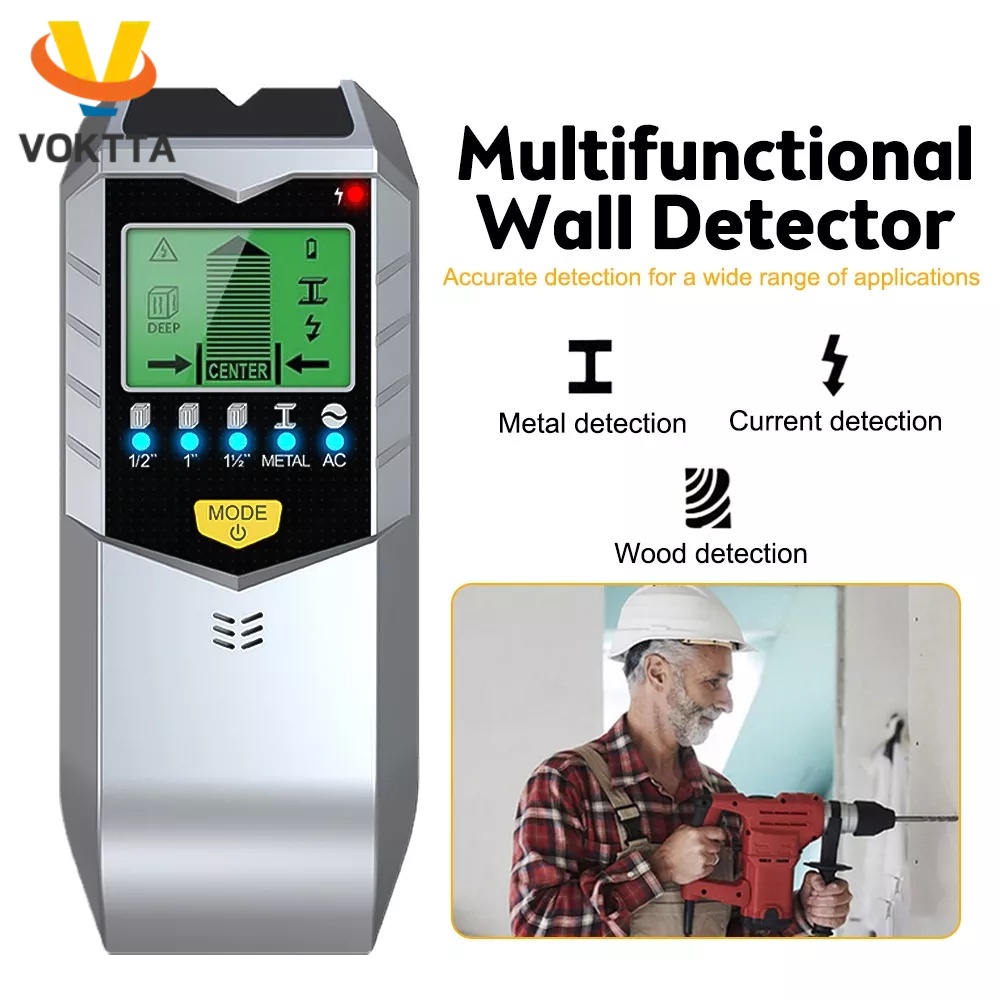 VOKTTA 5-in-1 Professional Wall Scanner Stud Wall Detector for Wood ...