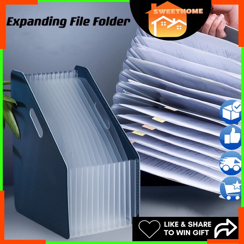 Multilayer Vertical Standing Expanding Folder A4 Document Organizer ...