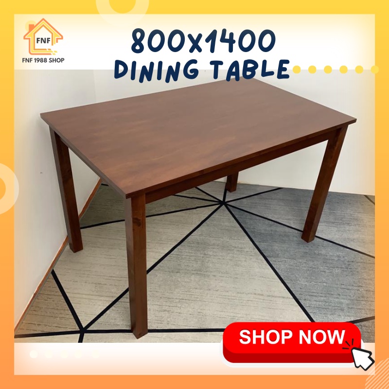 FNF SHOP💕 FNF 9984 Dining Table / Meja Makan / Black&Oak&White / 6个位餐桌 ...