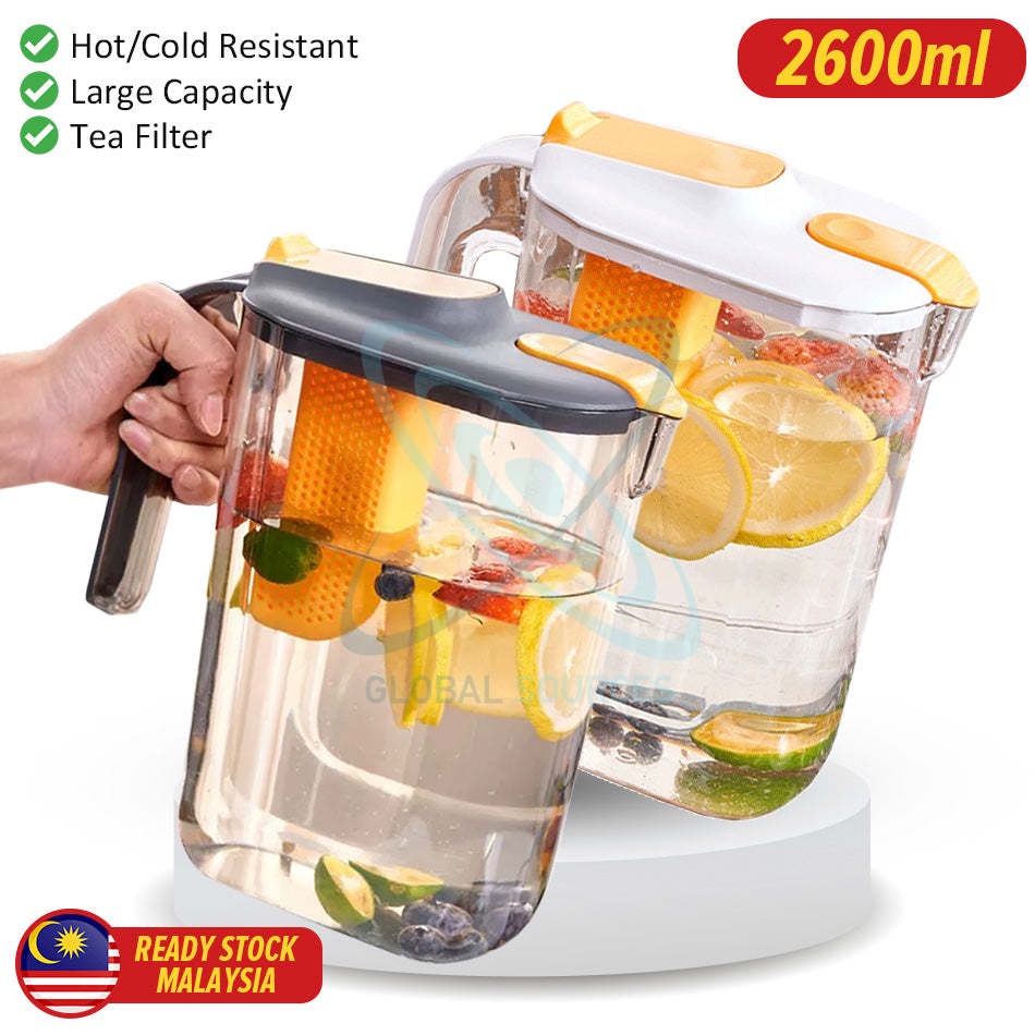 Global_sources 2600ml Drinking Water Jug Large Capacity Container / Jag Bekas Air Kapasiti Besar ...