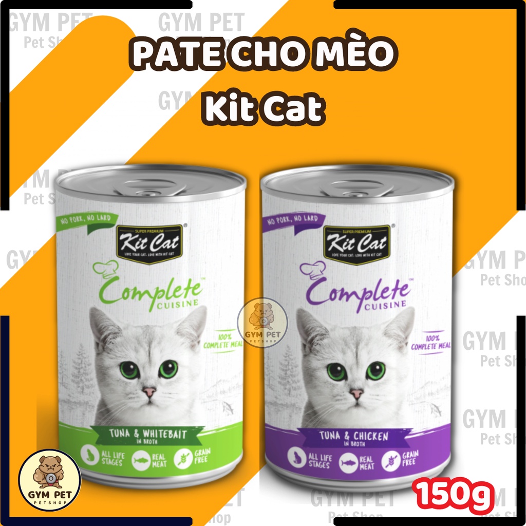 Kitcat Complete Cuisine cat Pate - 150g can of food for big cats and ...
