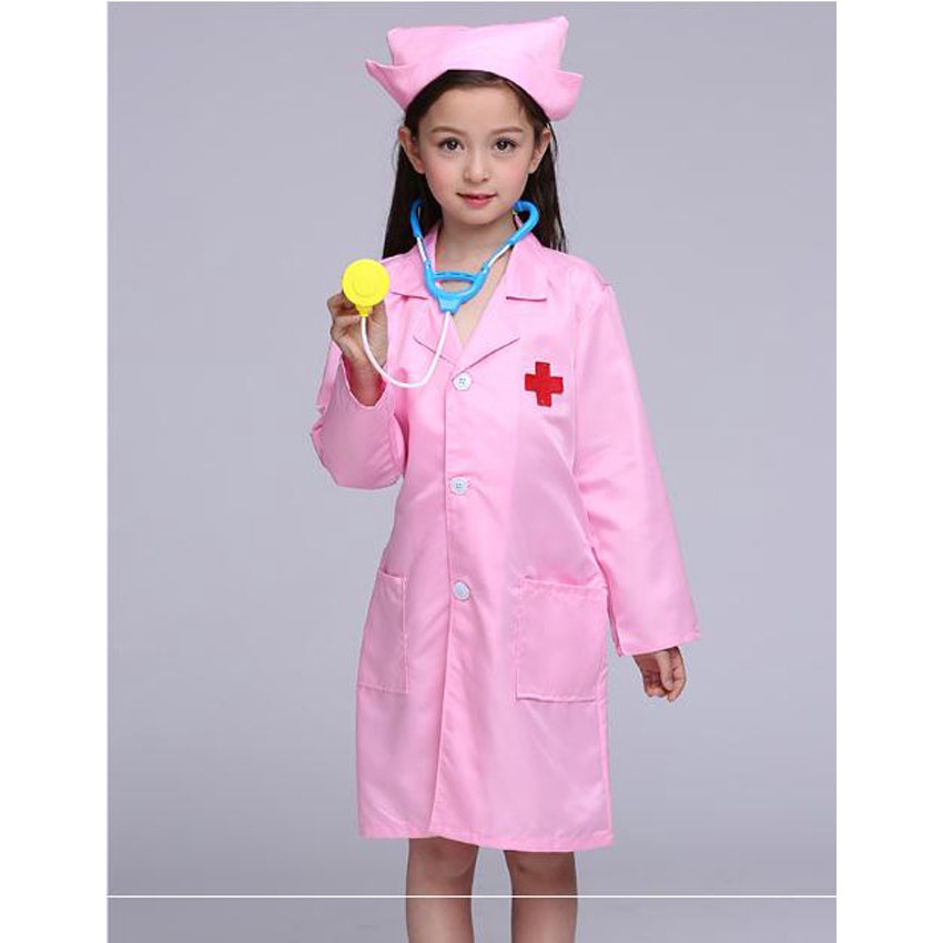 Children Boys Doctor Girls Nurse Cosplay Costumes Halloween Carnival Kids Hospital Medical ...