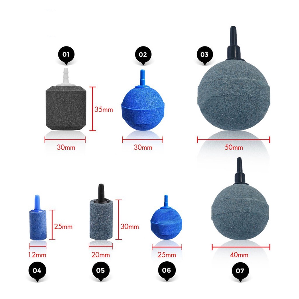 Aquarium Air Stone ROUND Shape Oxygen Aerator for aquarium hydroponic ...