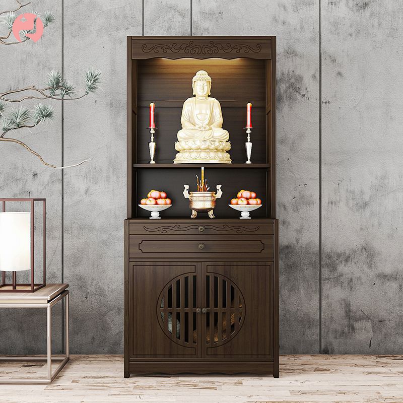 Niche cabinet for table household Buddha God of wealth shrine economic ...