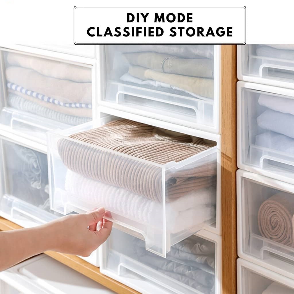 【NV Ready Stock】21L Multipurpose Wardrobe Clothes Stackable Plastic ...