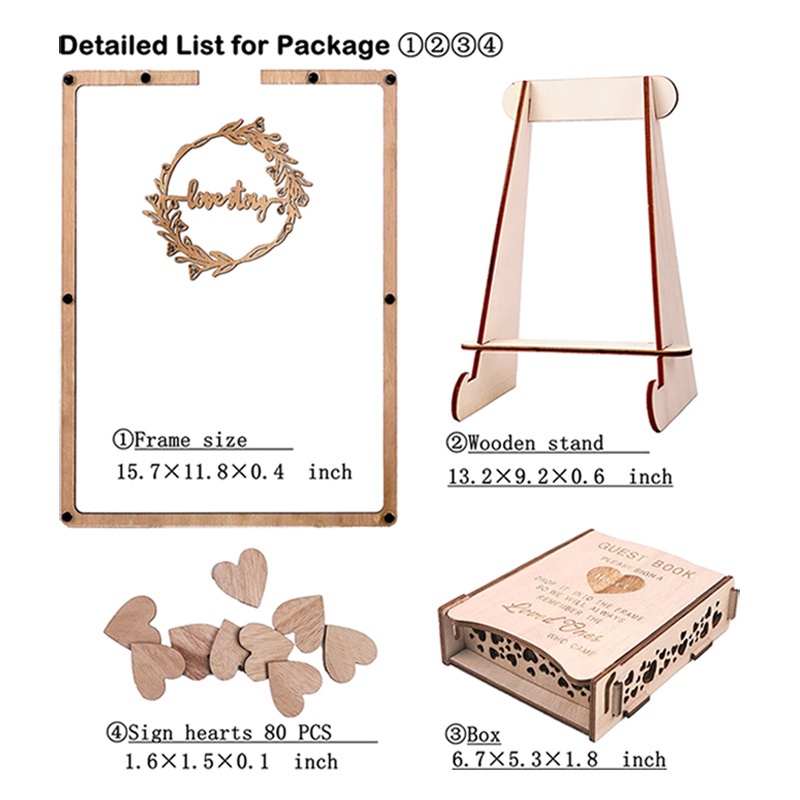 NEW Wedding Guest Book Rustic Wedding Book for Guests to Sign Guest ...