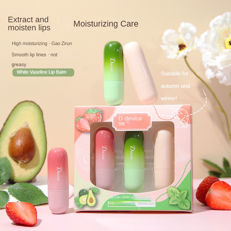 Lip Balm Set Colorless Fade Lip Lines Nourishing Non-Greasy Hydrating ...
