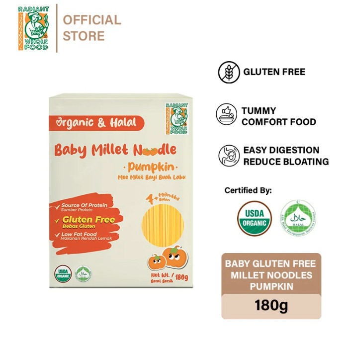 Gluten Free Baby Millet Noodle - Pumpkin 180g | Shopee Malaysia