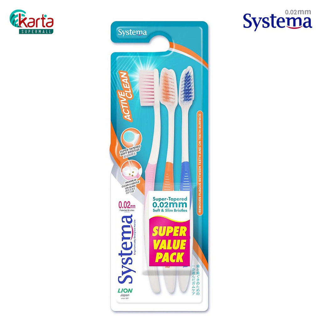 Systema Super Value Pack Active Clean Toothbrush 3's | Shopee Malaysia