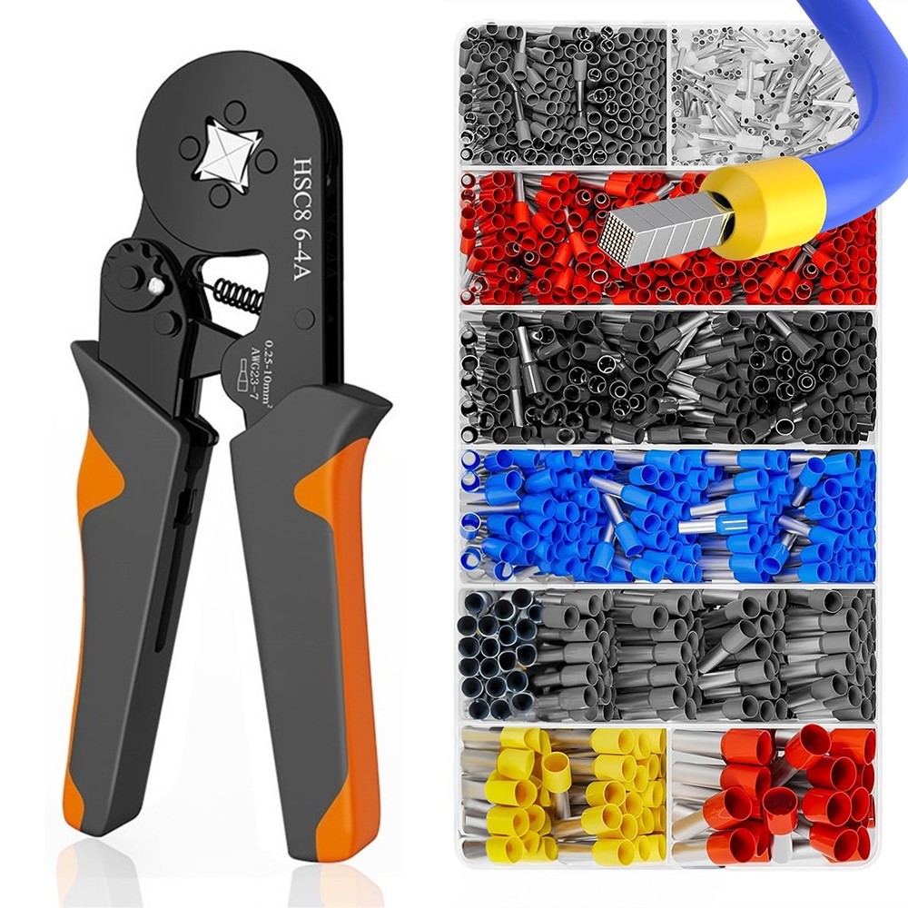 1300pcs Wire Copper Crimp Connector Insulated Cord Pin End Terminal ...