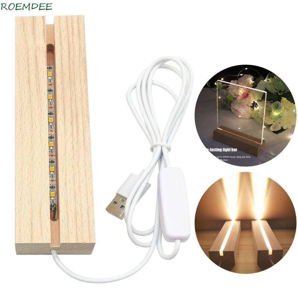 ROEMDEE Light Plate Base Room Resin Luminous DIY Warm/White Light Art ...