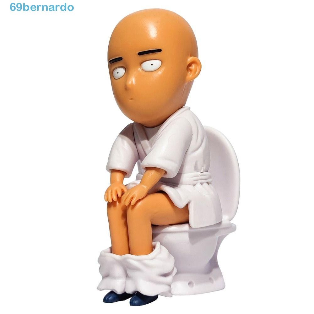 BERNARDO Saitama Action Figure, Toilet Sitting PVC Doll One Punch Man ...