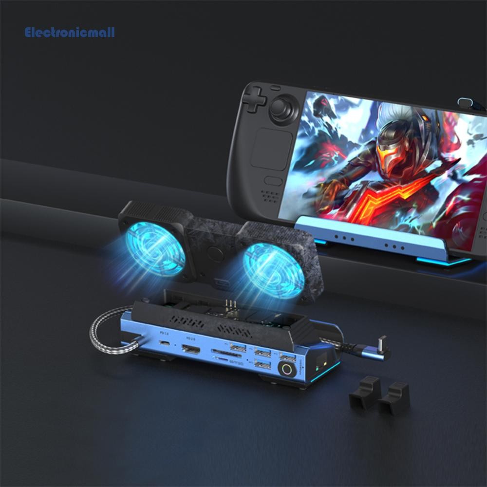 Docking Station Dual Cooling Fan Dock Station 4K@60Hz 4 USB Ports ...