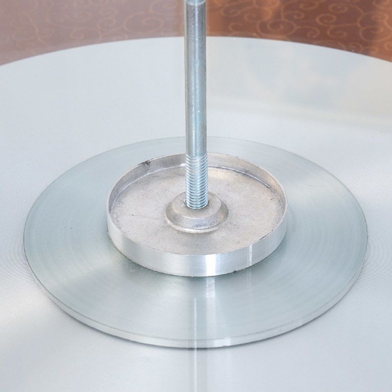 Hotel rotating dining table tempered glass double-layer heightening ...