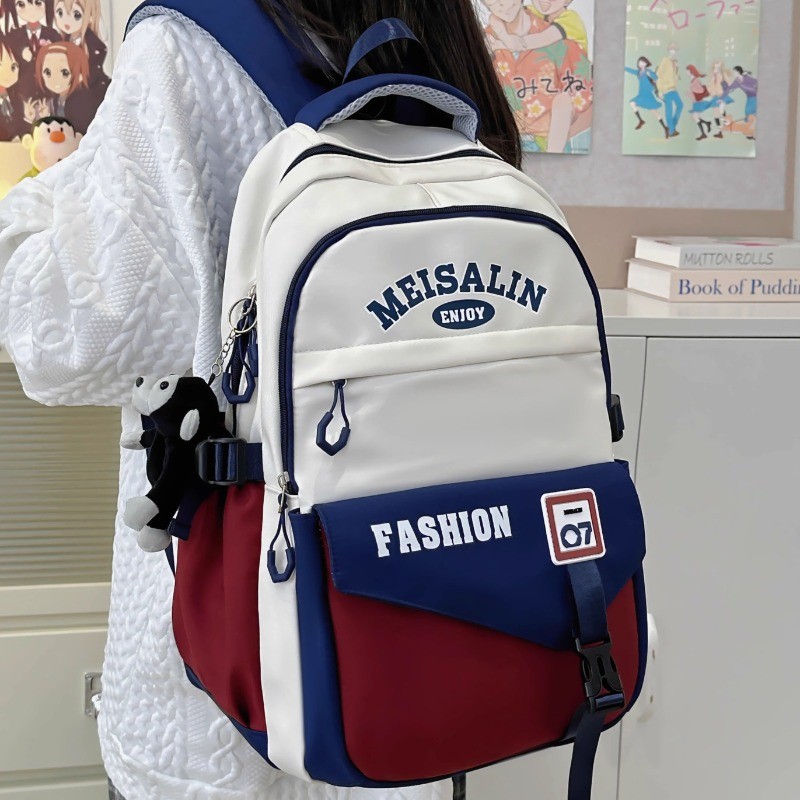 Retro Versatile College Style Backpack Junior High School Student High ...
