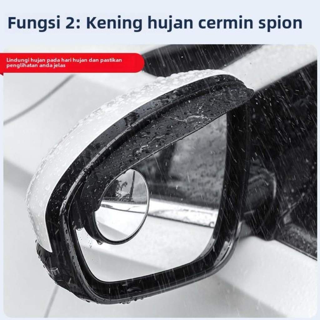 Cermin spion kereta universal ABS, 2 keping / set, kening hujan ...