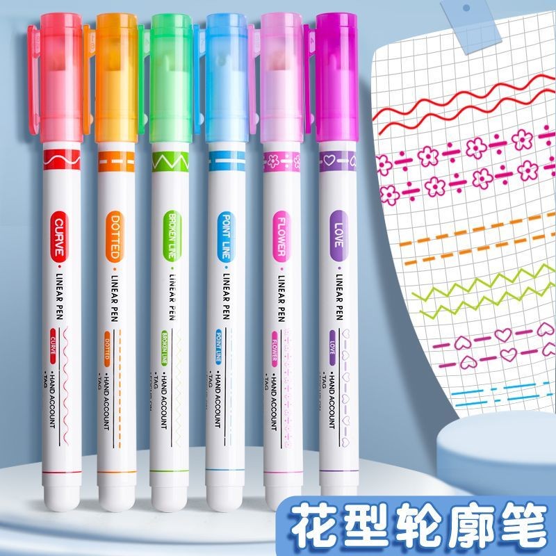 Flower-shaped Contour Pen Contour Curve Pen Manuscript Newspaper ...