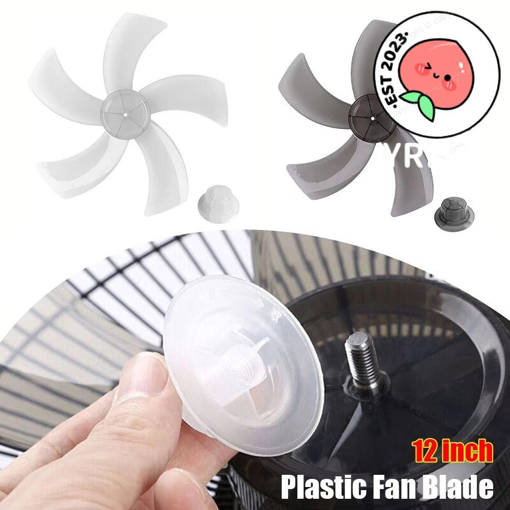 YRBWDYZDH 1Pcs Fan Leaves, 5 Blades With Nut Cover Plastic Fan Blade ...