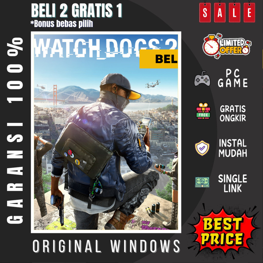 Watch DOGS 2 DELUXE EDITION - PC GAME - LAPTOP GAME - PC GAMES - BUY 2 ...