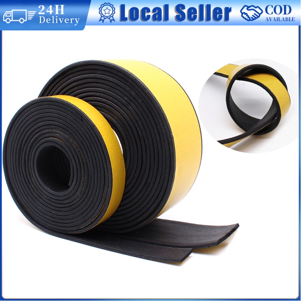 2mm Thicken Rubber Self Adhesive Sponge Seal Strip EVA Black Foam Anti ...
