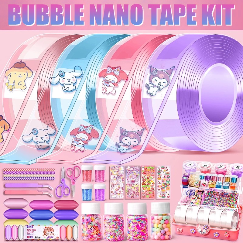 DIY Nano Glue Kneading Blowing Bubble Set NanoTape Double-sided Paste ...