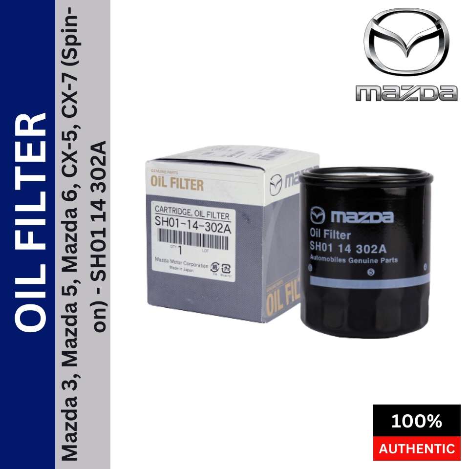SH01 14 302A Mazda Genuine Oil Filter for Mazda 3, Mazda 5, Mazda 6, CX ...