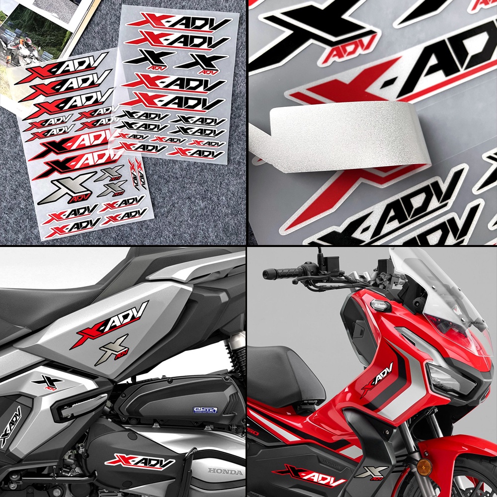 X Adv X-Adv Motorcycle Sticker Reflective Body Fuel Tank Riding Helmet ...