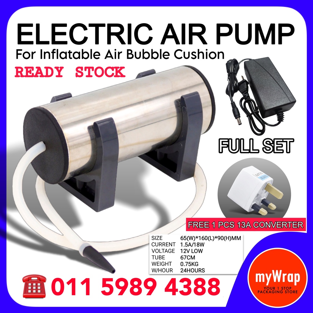 Electric Air Wrap Pump Inflatable Column Bag Bubble Machine Mesin Pam ...