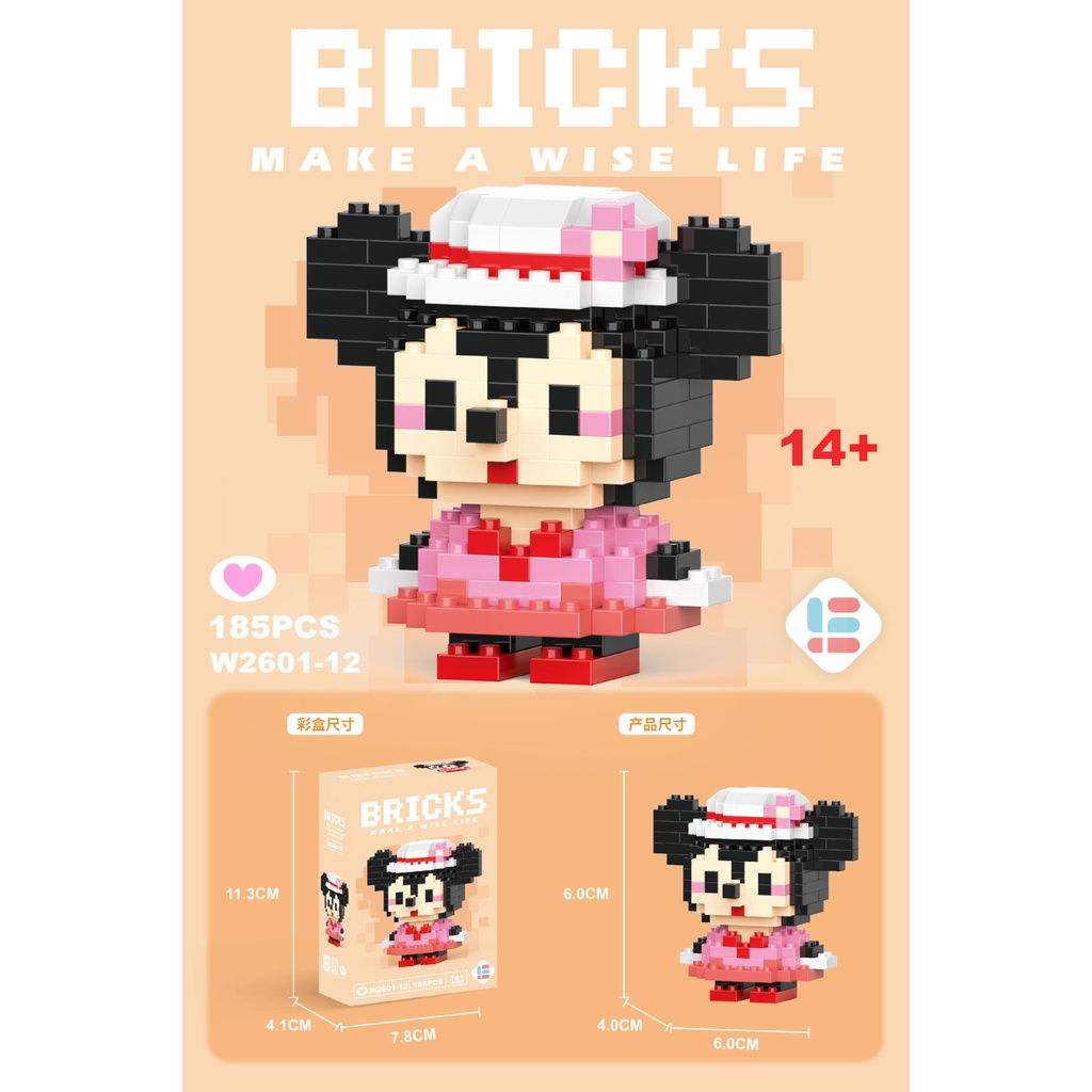 OMG Wonderland 💥 3D Mini Building Block Cute Character Model Nano Block Cartoon block Toys 微颗粒 ...