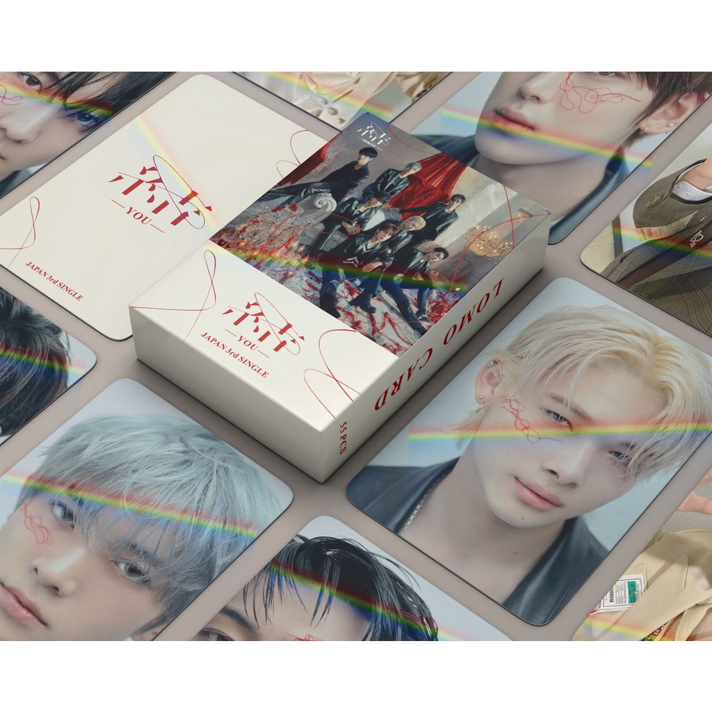 55pcs BP Laser Holographic Lomo Cards EN STRAY KIDS (G)I-DLE Photocards ...