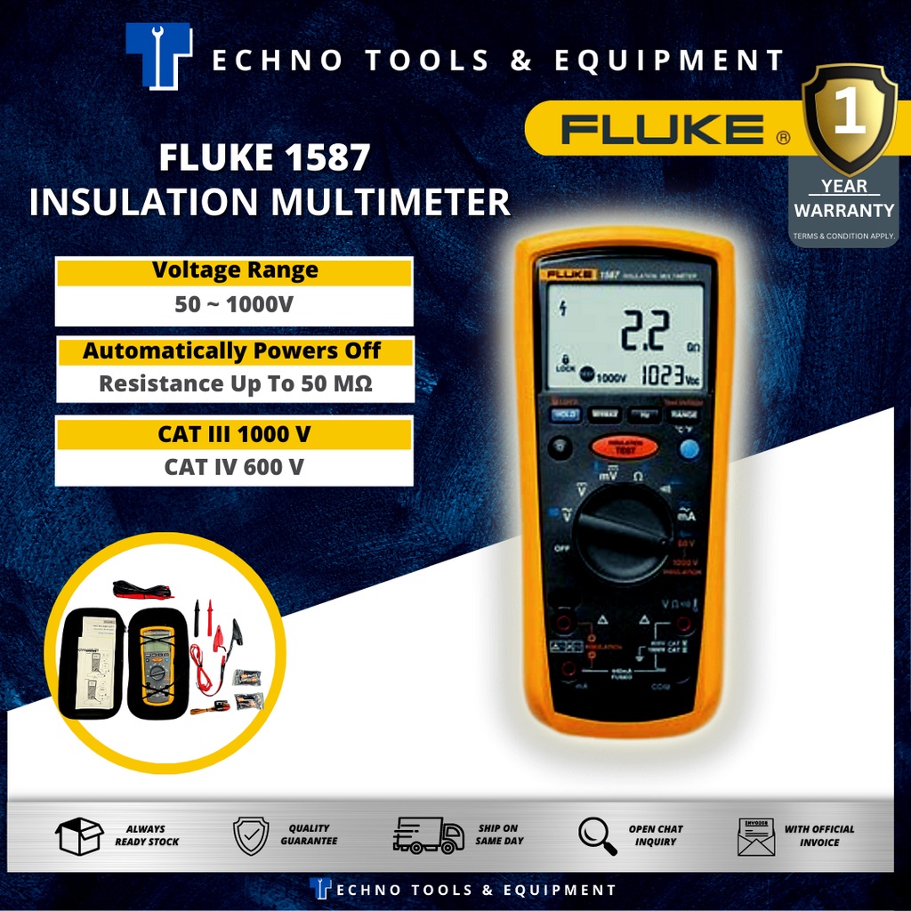 FLUKE 1587 INSULATION MULTIMETER 50-1000V | Shopee Malaysia