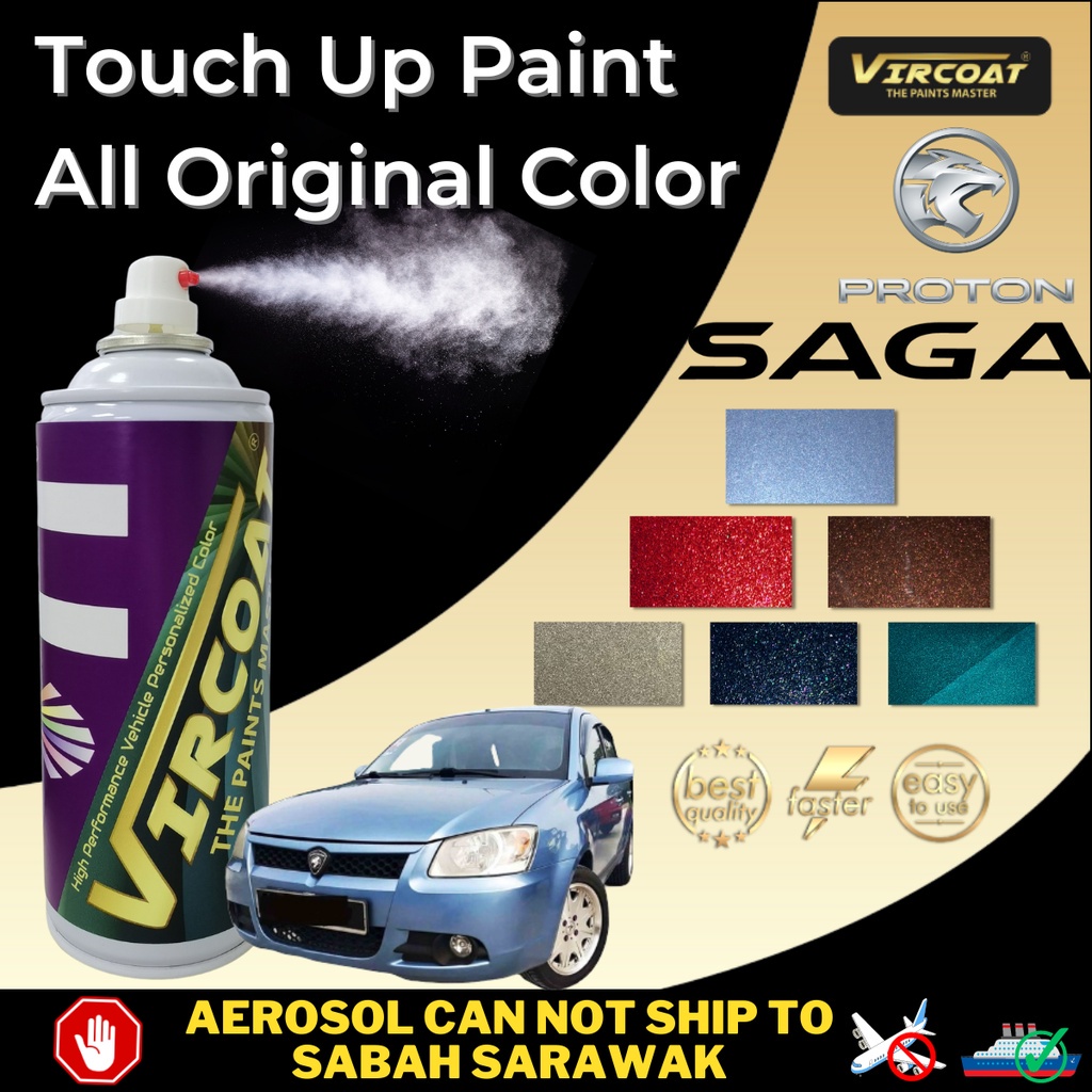 [Proton Saga] VIRCOAT Aerosol Spray Original Color Touch Up Paint Car ...