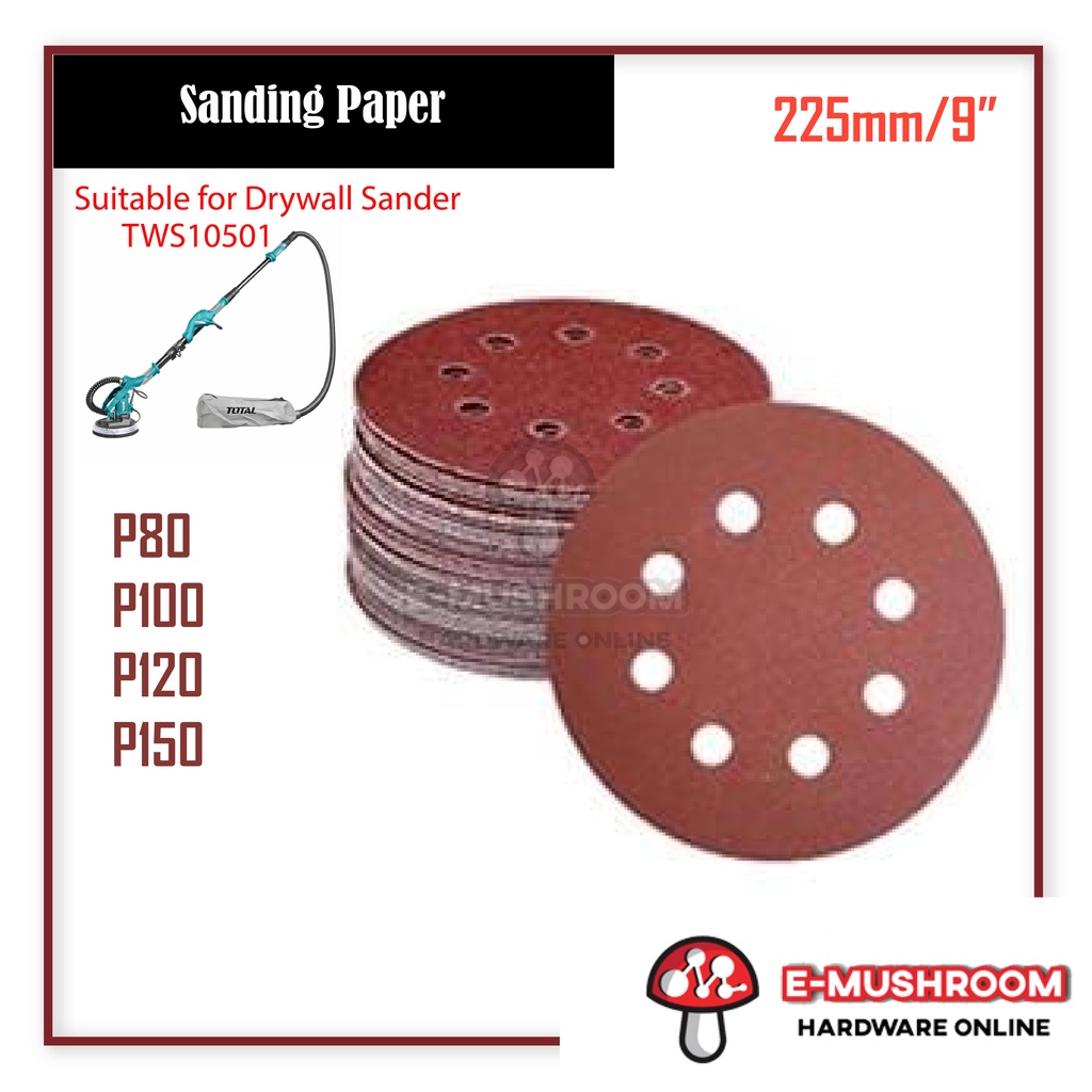 Total Dry Wall Sander TWS10501 3pcs Sanding Paper P80 / P100 / P120 ...