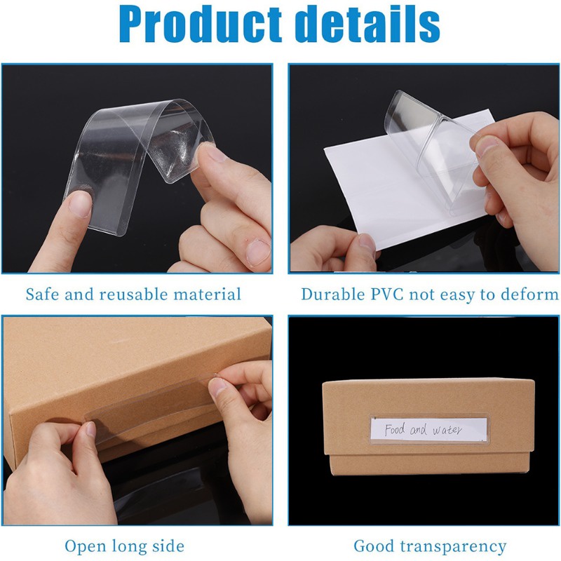 4Pcs Transparent Identification Cards Holders/ Student Stationery Items ...