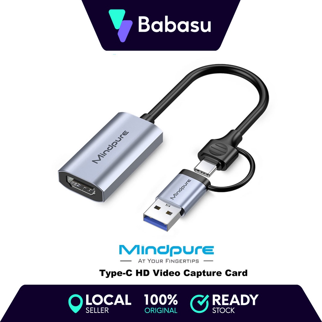 Mindpure Premium 4K HDMI Video Capture Card,HDMI to USB/USB C Audio ...