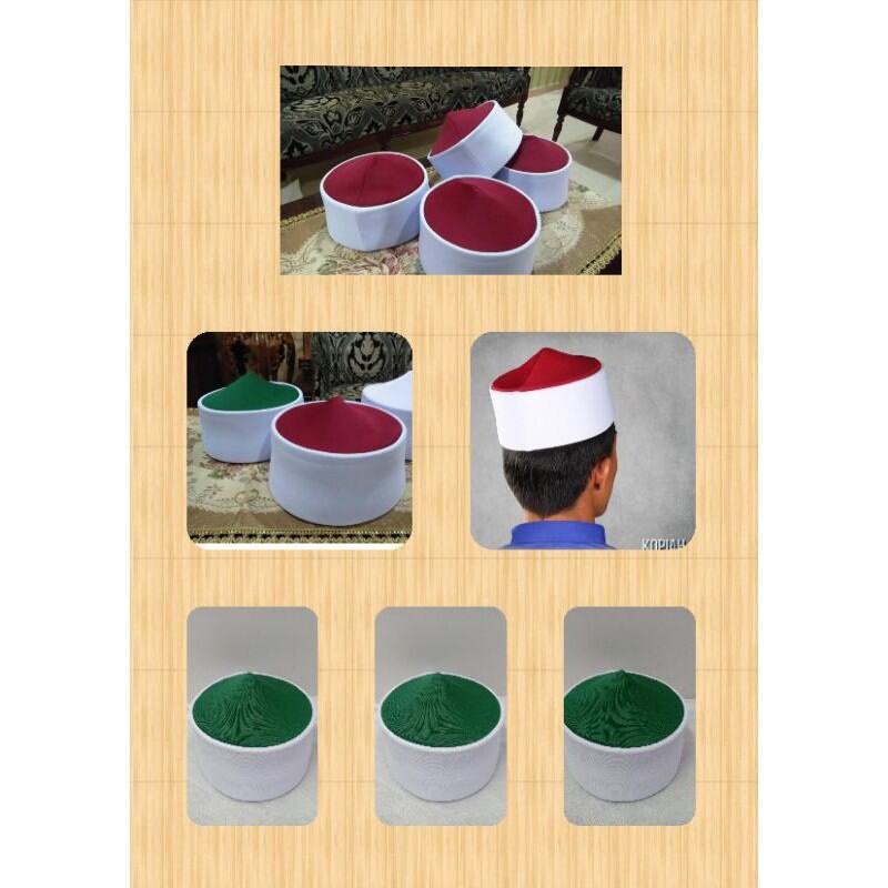 Kopiah Azhar Tebal Thailand @ kopiah imam PUTiH /Hijau | Shopee Malaysia