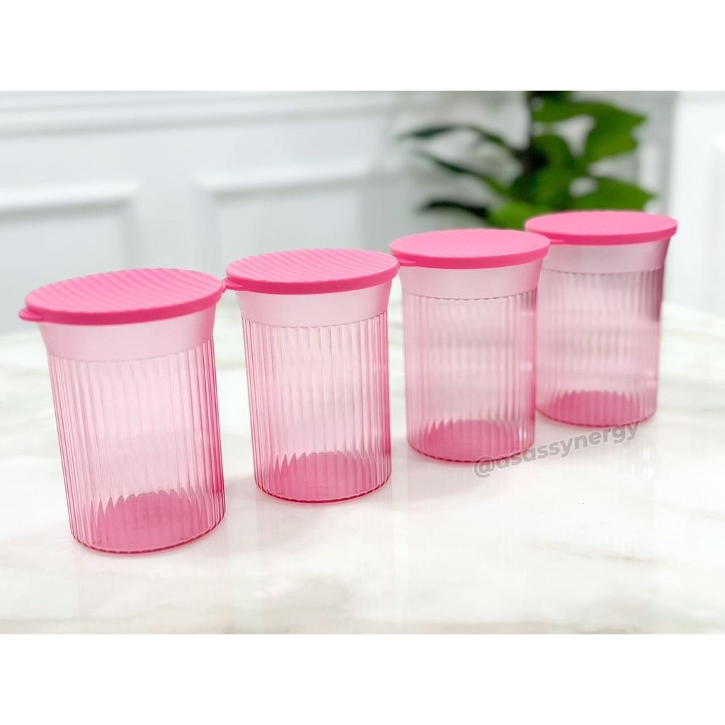 Tupperware Elegant Round 630ml Pink/ Balang Kuih/ Bekas Kuih Biskut ...