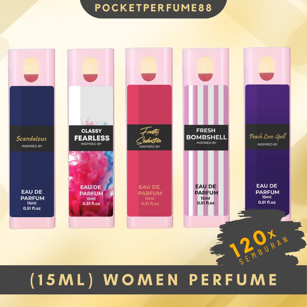 15ML PEN POCKET WOMEN PERFUME FOR HER V. SECRET BOMBSHELL FEARLESS LOVE SPELL PURE SEDUCTION ...