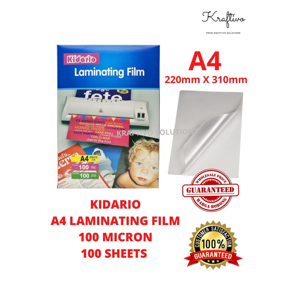 [ READY STOCK ] KIDARIO / LIYOU BRAND A4 LAMINATING FILM / LAMINATE ...