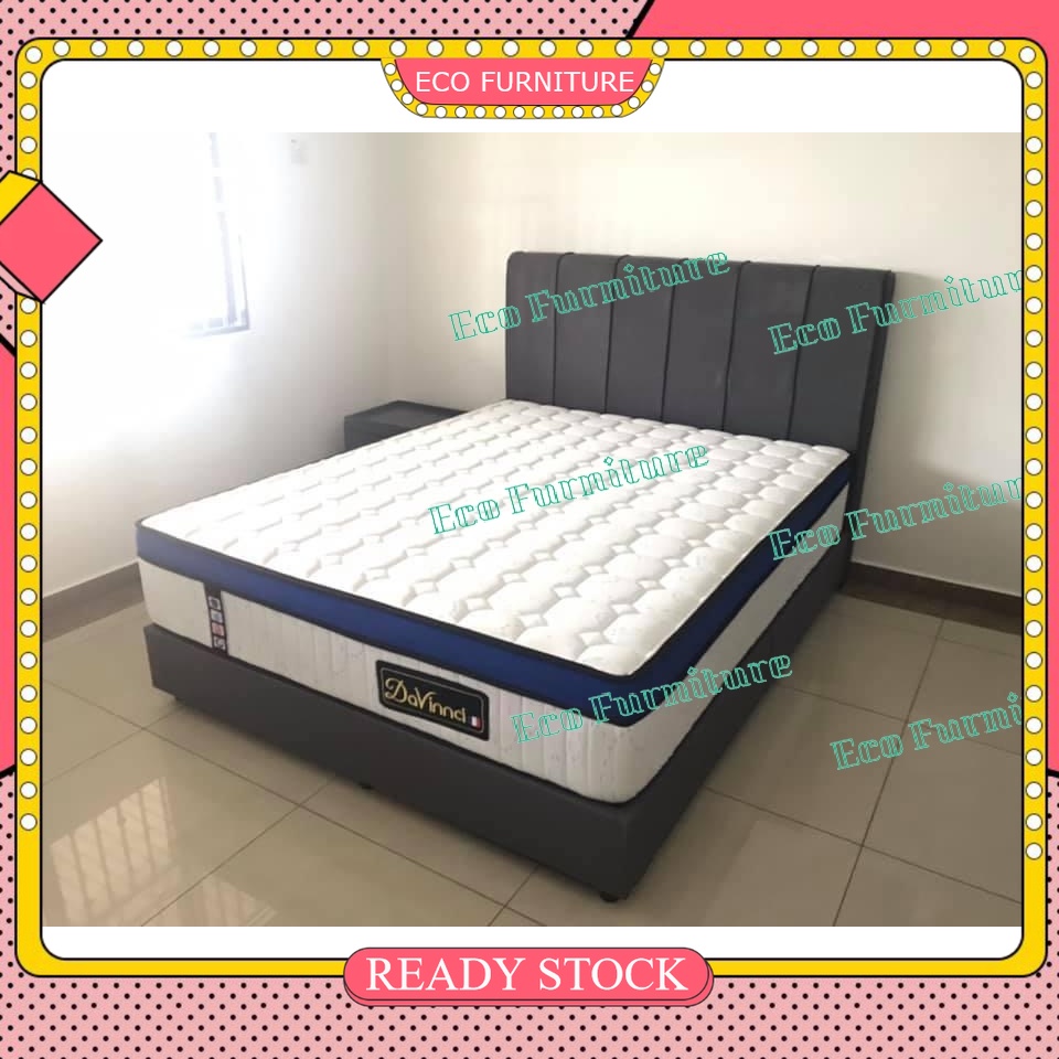 Single / Super Single / Queen / King Katil Kain Divan Katil Tambah Foam ...