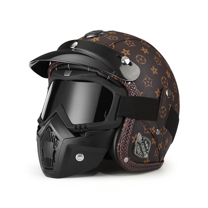 Retro Motorcycle Helmet🔥special offer🔥 VGV Official Genuine Harley Full ...
