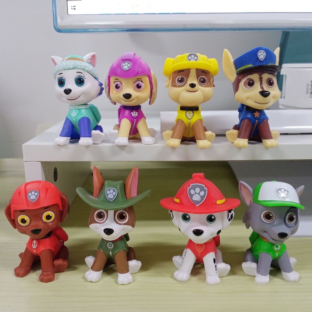 PAW Patrol Anime Figures Patrulla Rescue Dog Rocky Skye Action Figure ...