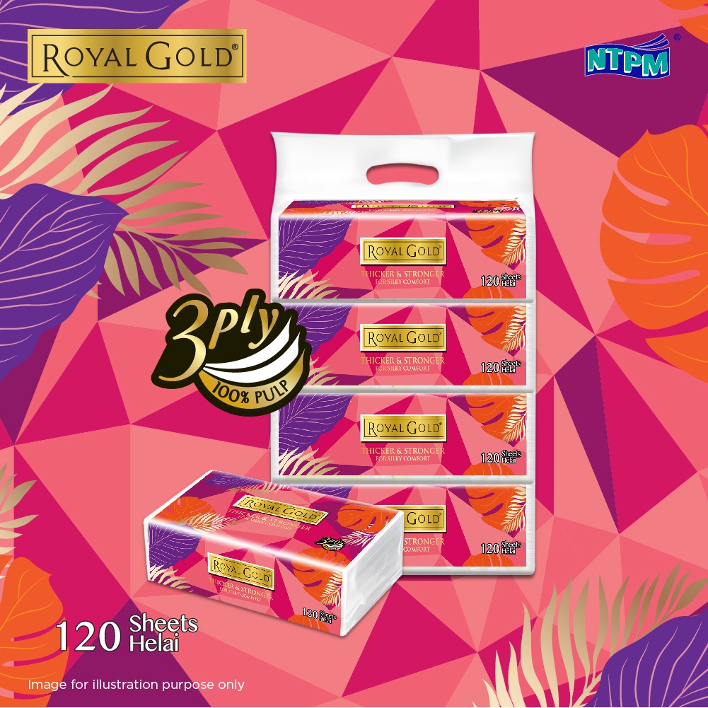 Royal Gold Luxurious Soft Pack - 3PLY (120s x 4 Packs) | Shopee Malaysia