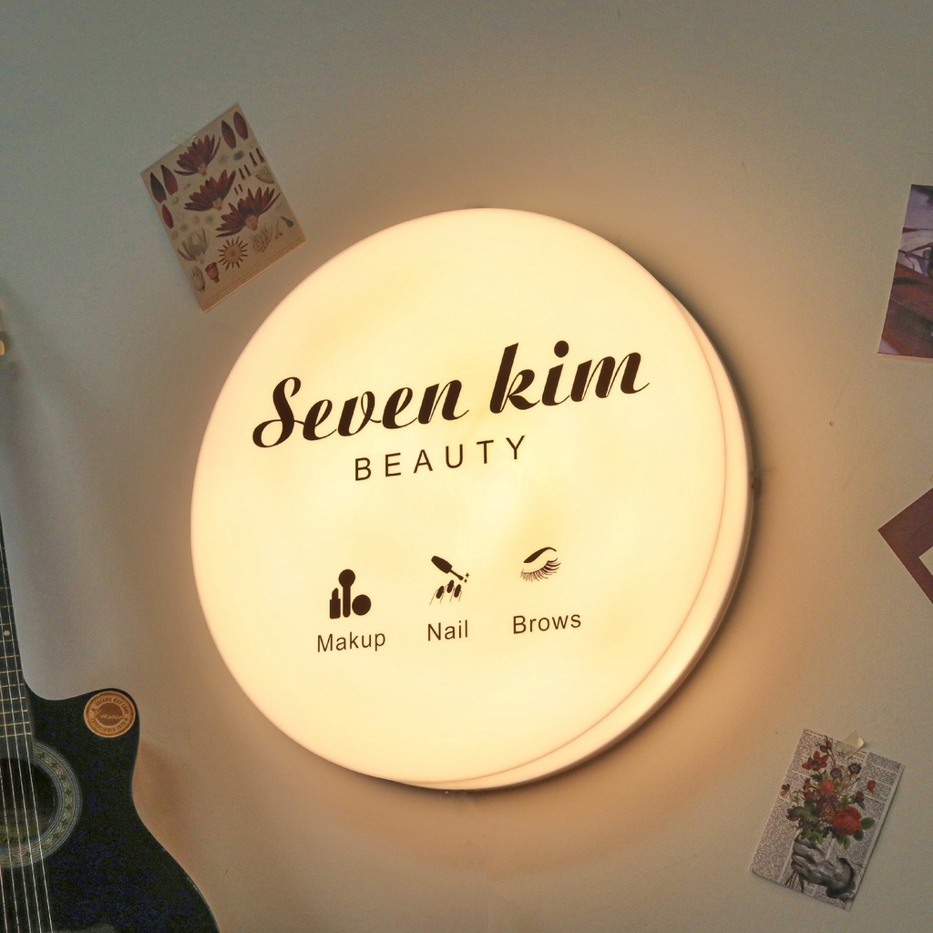 Customized Signboard Round Luminous Light Box Acrylic Customized LED ...