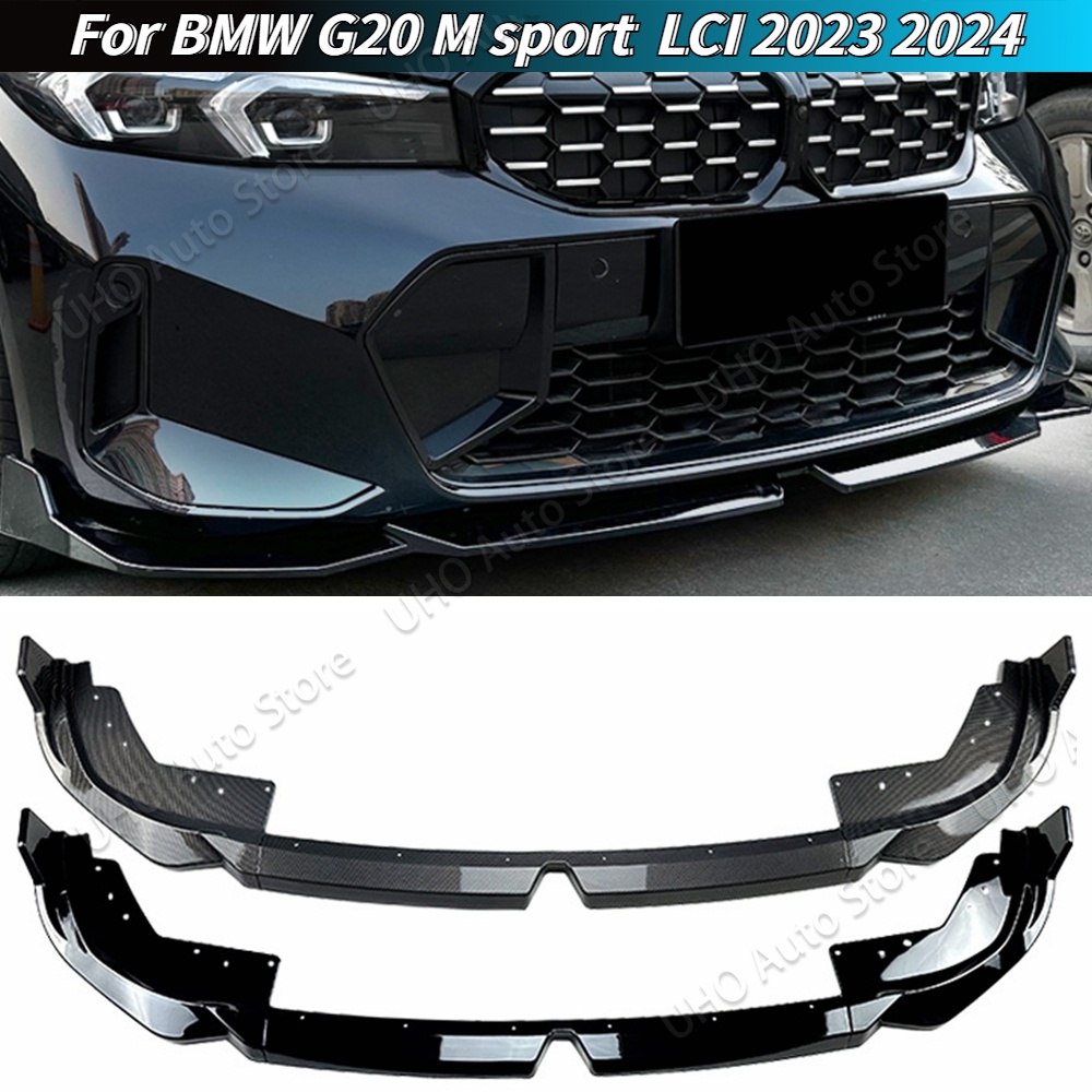 M Performance Style Front Bumper Lip For BMW 3 Series G20 LCI M Sport ...