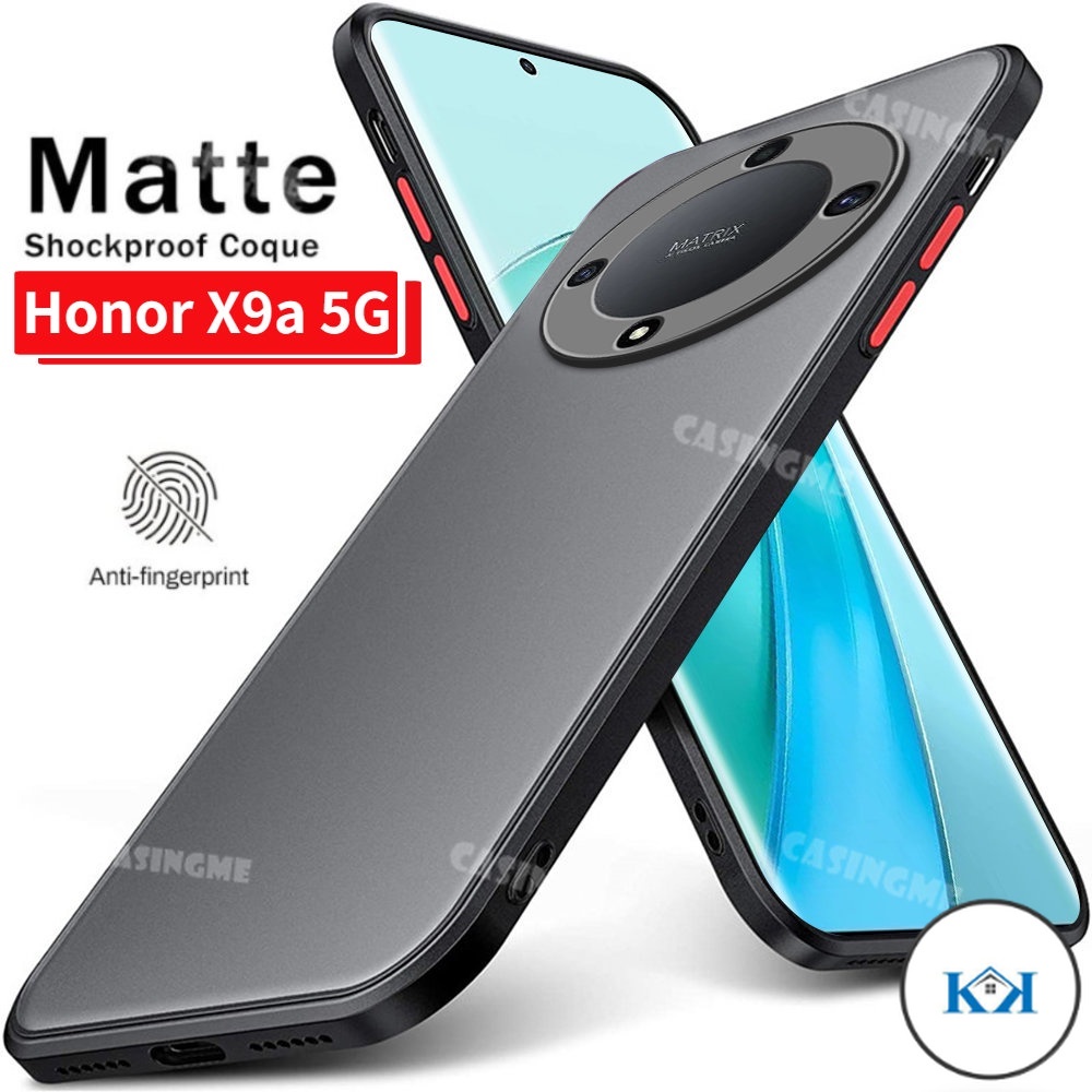 KK Shockproof Armor Matte Casing For Honor X9a 5G Silicone Bumper Clear Hard PC Phone Case For ...