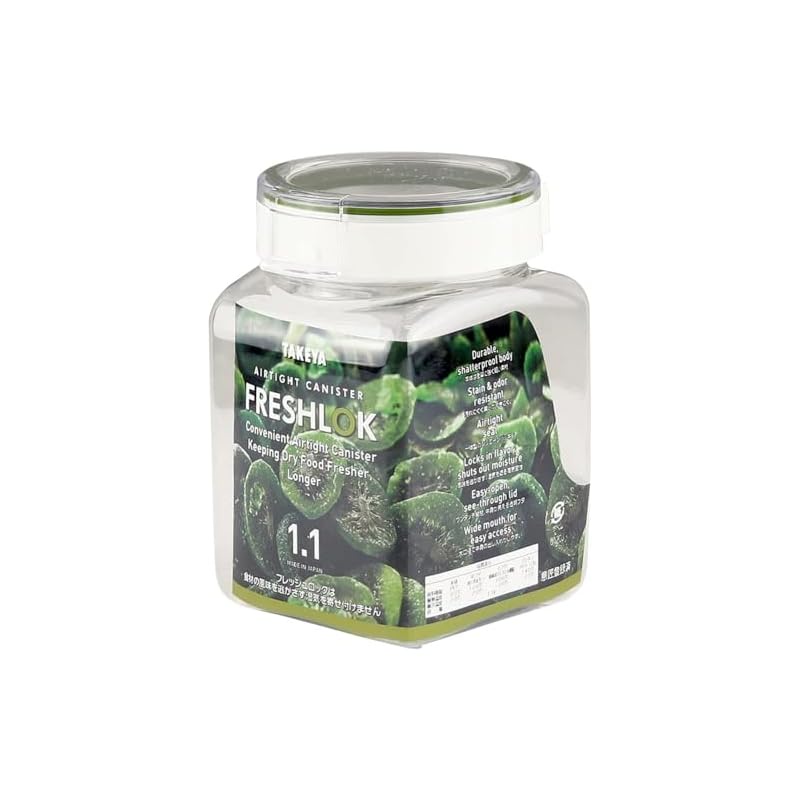 Takeya Fresh Lock Square 1.1L Made in Japan Moisture-proof, one-touch ...