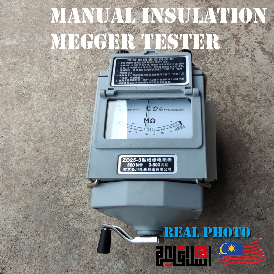 【Ready Stock Kedah】500MΩ 500V Megger Tester Meter Insulation Tester ...