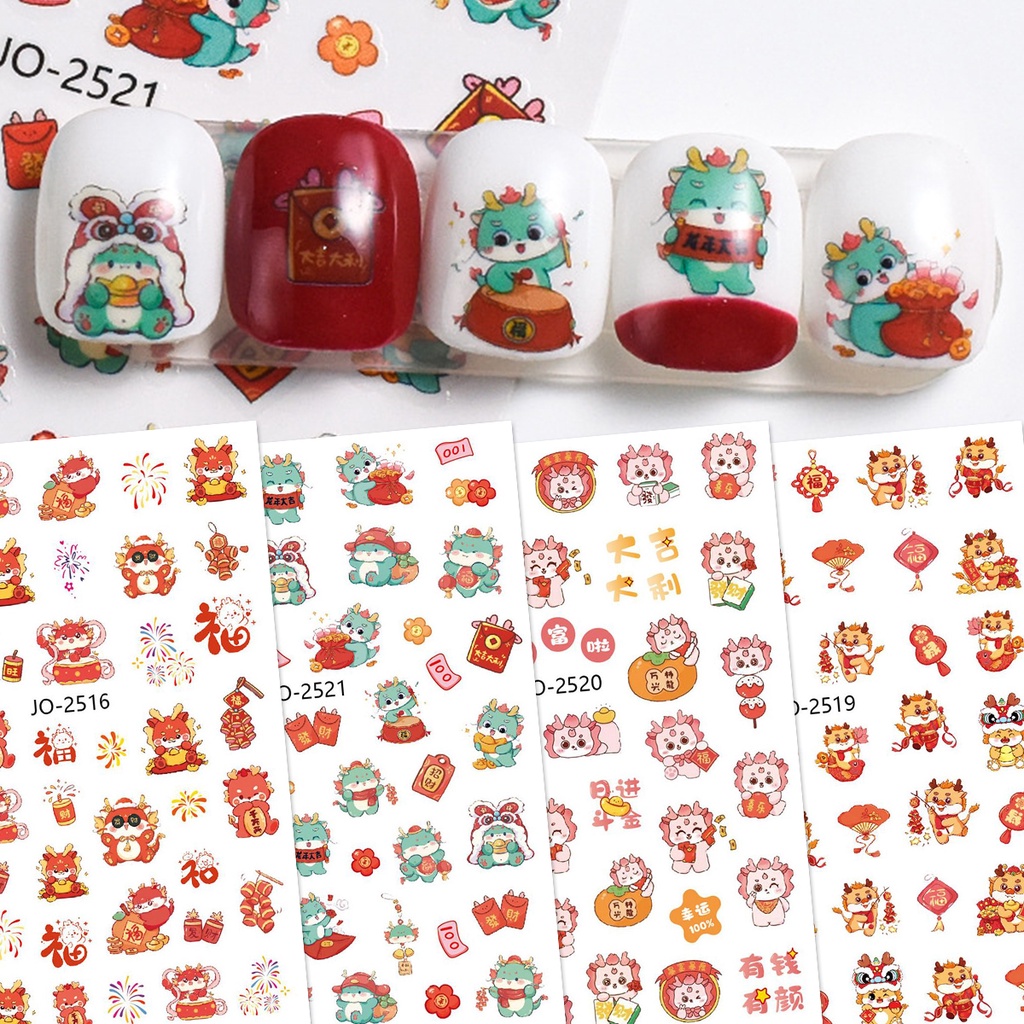 HAMA Nail Art Stickers Wholesale 2024 Chinese New Year Year of The ...