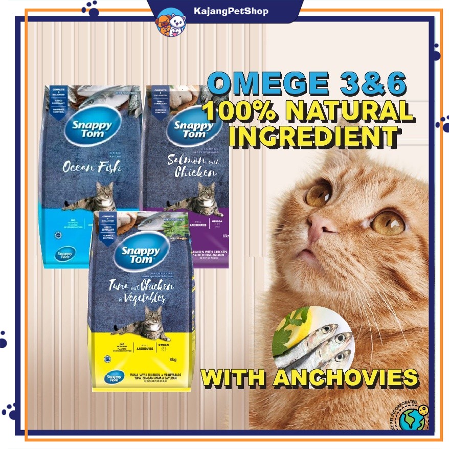 [KajangPetShop] Snappy Tom 8kg Dry Cat Food ( Tuna, Chicken & Vegetable ...